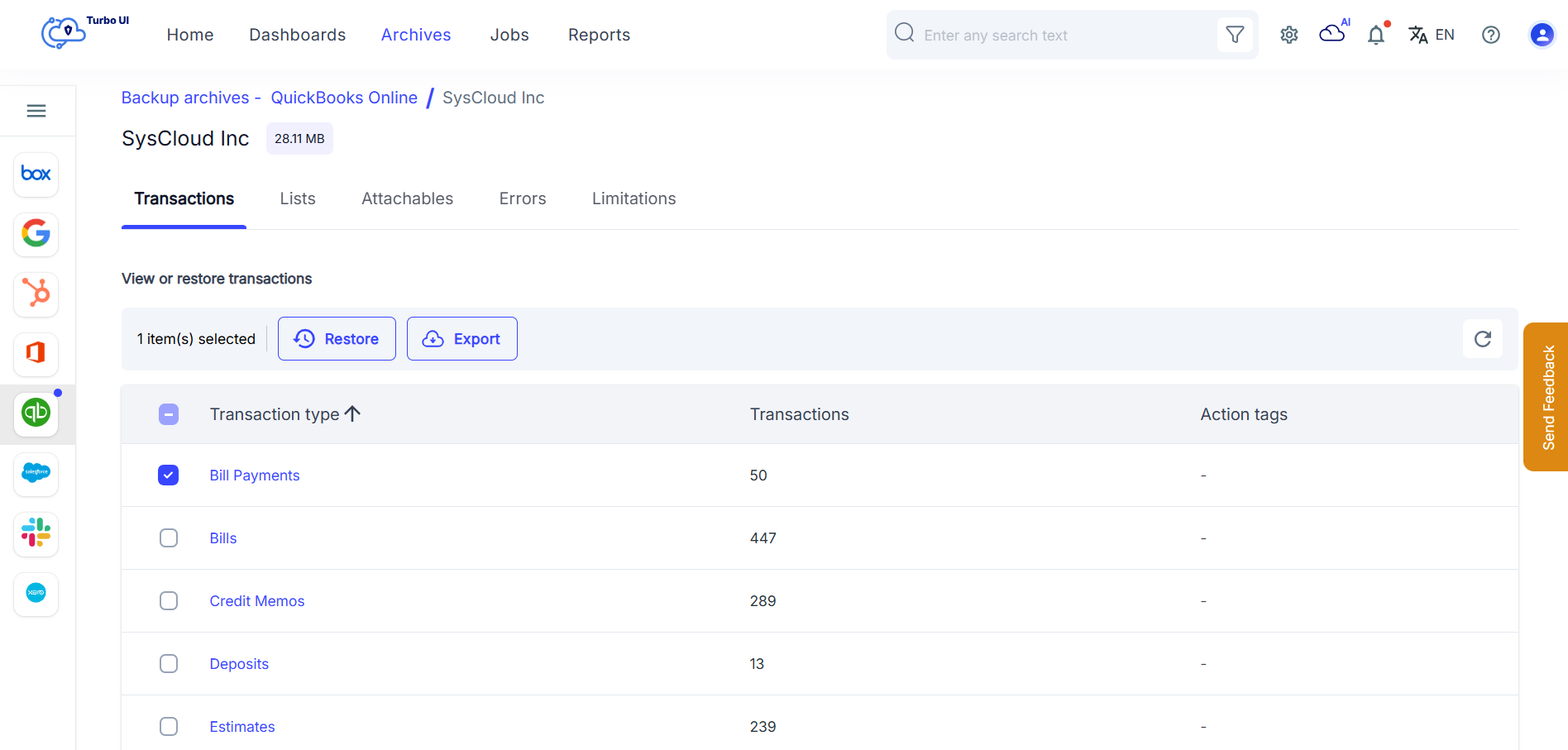 Connect SysCloud Backup with QuickBooks Online | Intuit