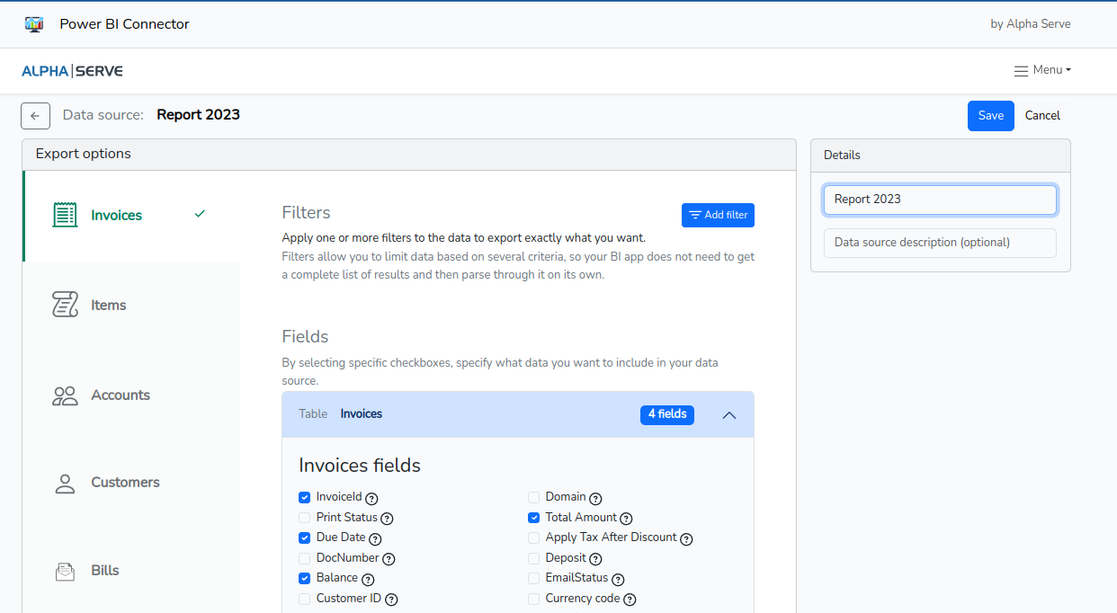 Connect Power BI Connector by Alpha Serve with QuickBooks Online | Intuit
