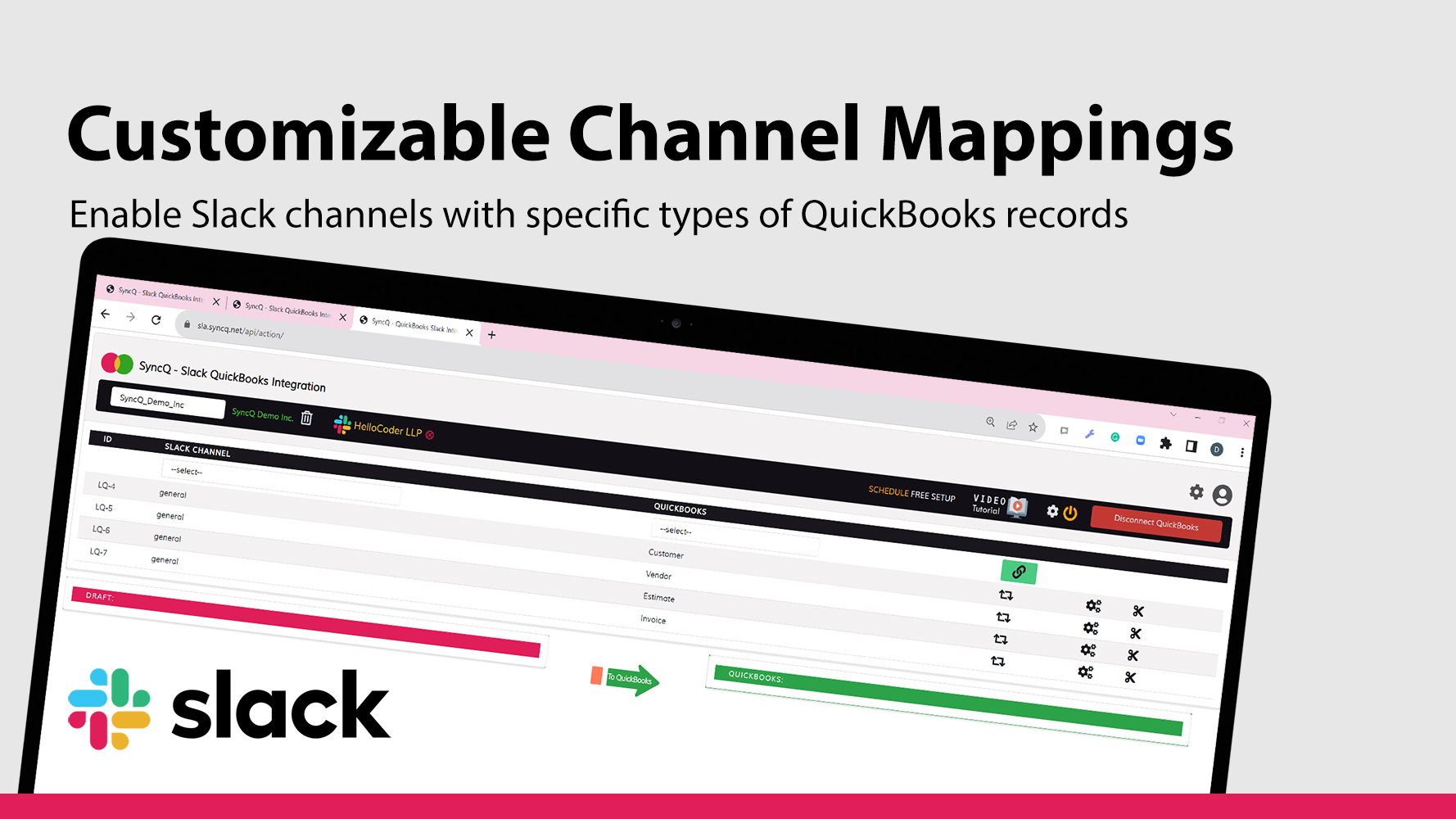 Connect SyncQ - Slack Advanced Automation with QuickBooks Online | Intuit